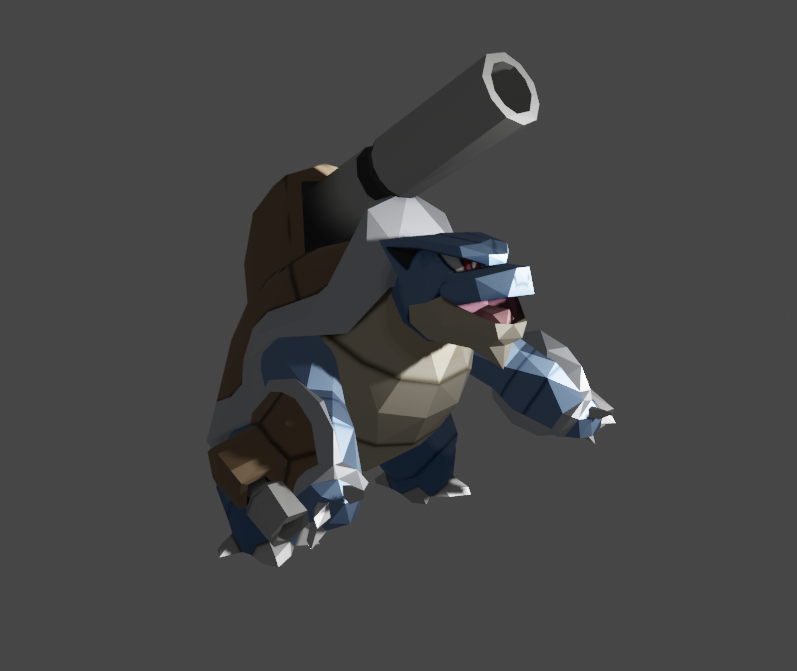 Fichier STL Mega Blastoise Low Poly 🐉・Modèle à télécharger et à imprimer en 3D・Cults